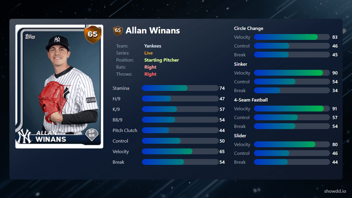 Allan Winans, 59 Live - MLB the Show 25