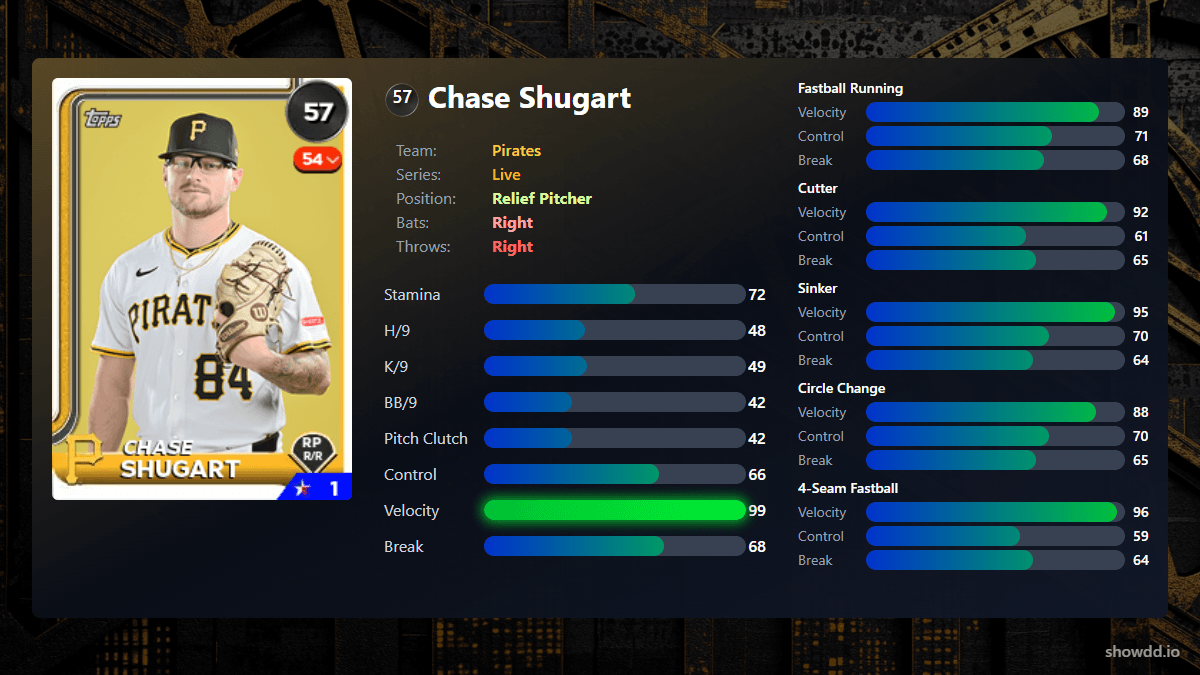 Chase Shugart, 67 Live - MLB the Show 25