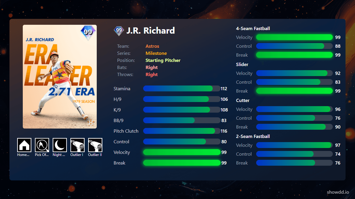 J.R. Richard, 99 Milestone - MLB the Show 25
