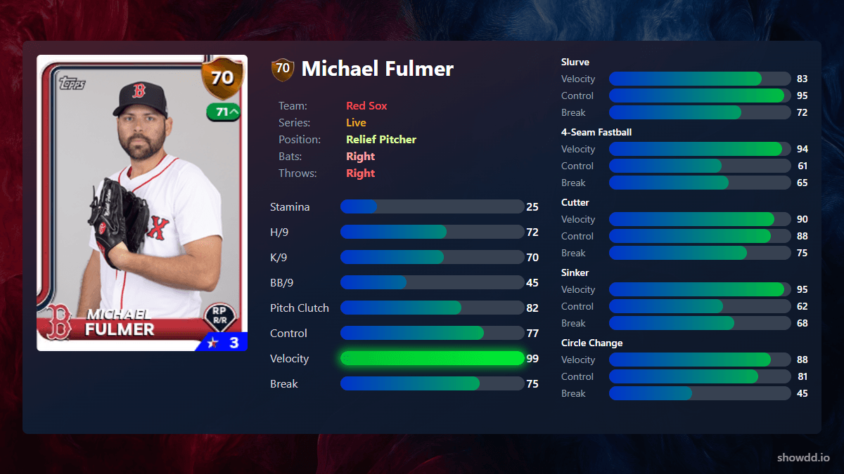 Michael Fulmer, 70 Live - MLB the Show 25