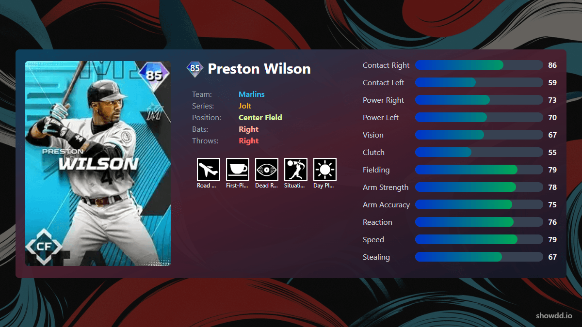 Preston Wilson, 85 Jolt - MLB the Show 25
