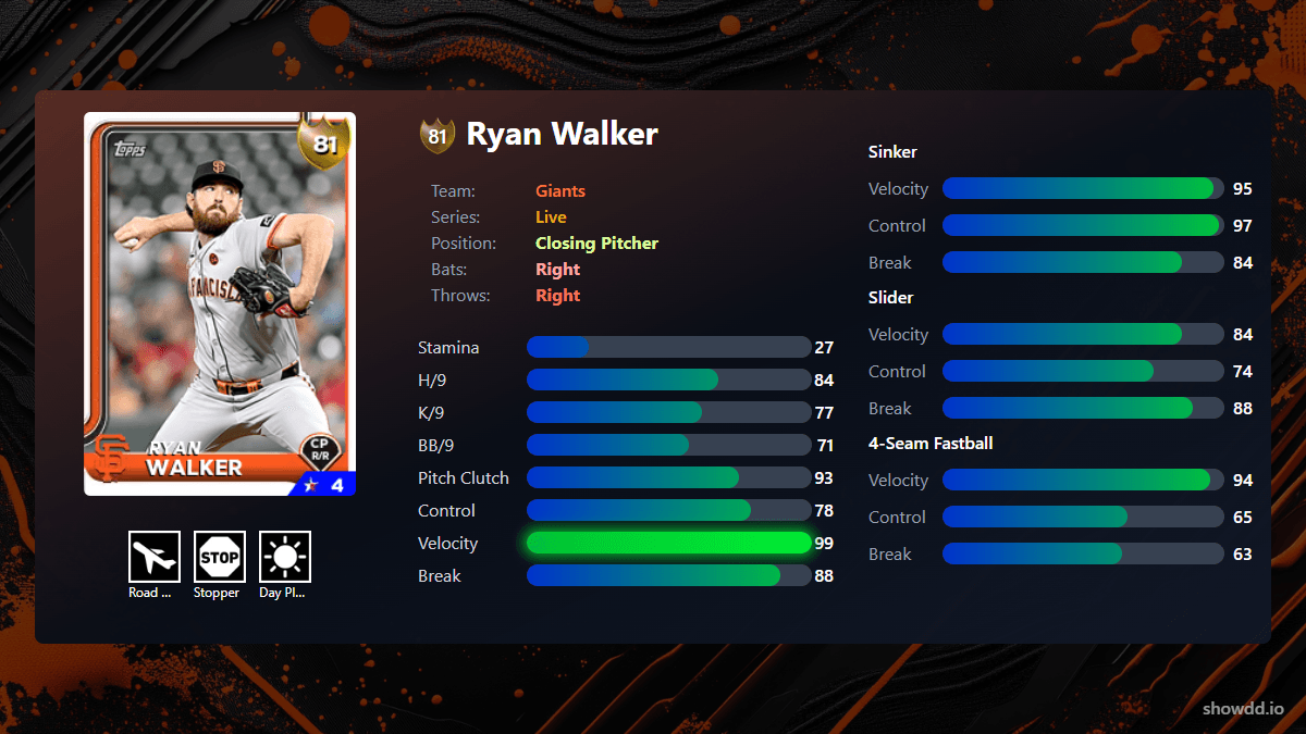 Ryan Walker, 68 Live - MLB the Show 25